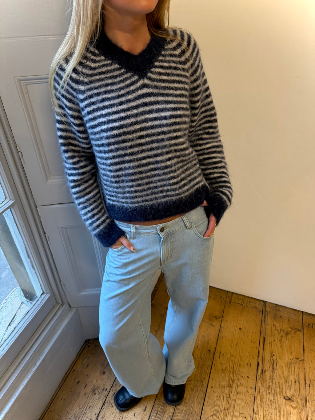 Orla Jumper - Navy Stripe – Minka Dink London