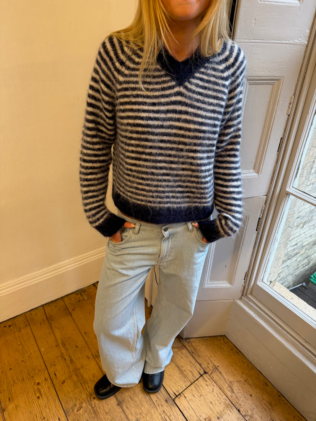 Orla Jumper - Navy Stripe – Minka Dink London