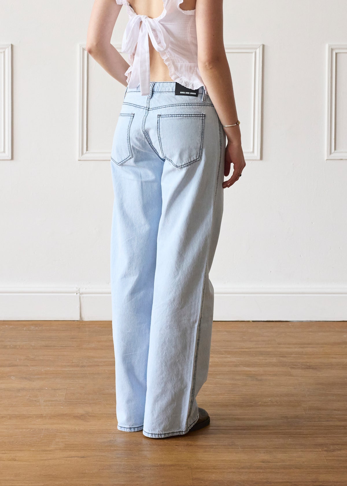 Powder Blue Lila Jeans | Low Rise Wide Leg Jeans – Minka Dink London